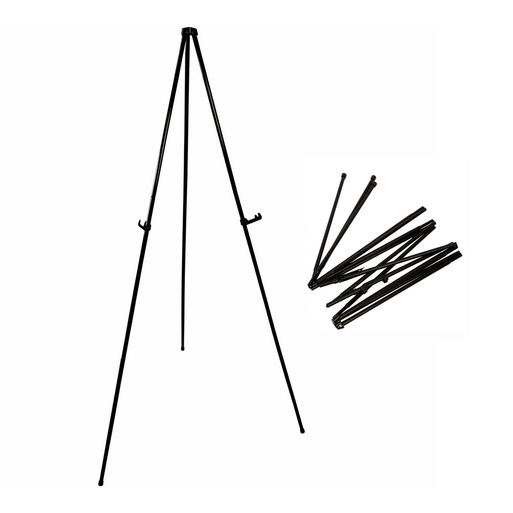 Metal Folding Easel Stand Portable Tripod Display Stand Floor Poster E ...