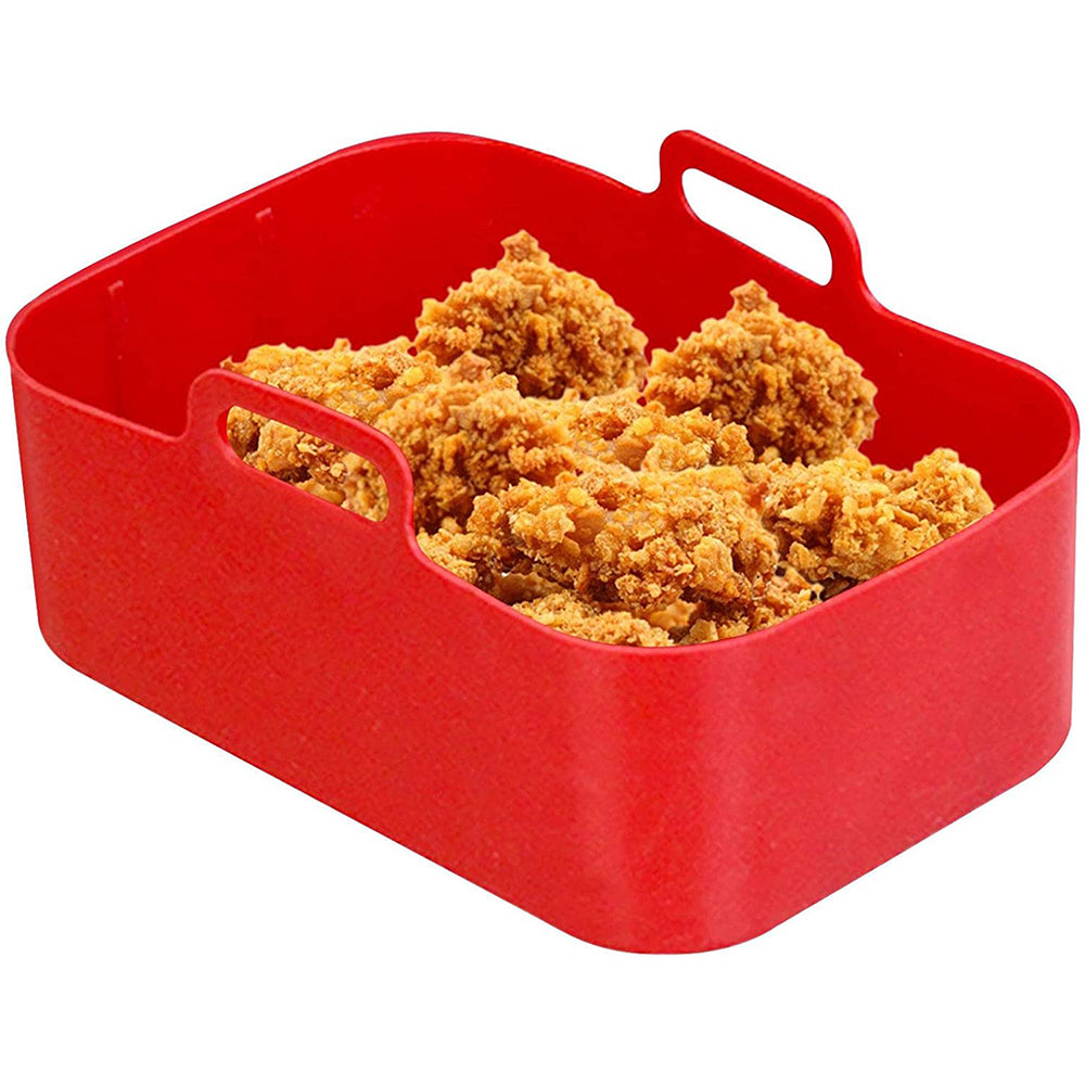 Rectangle Air Fryer Silicone Pot for Ninja DZ201 Red – fancygrab